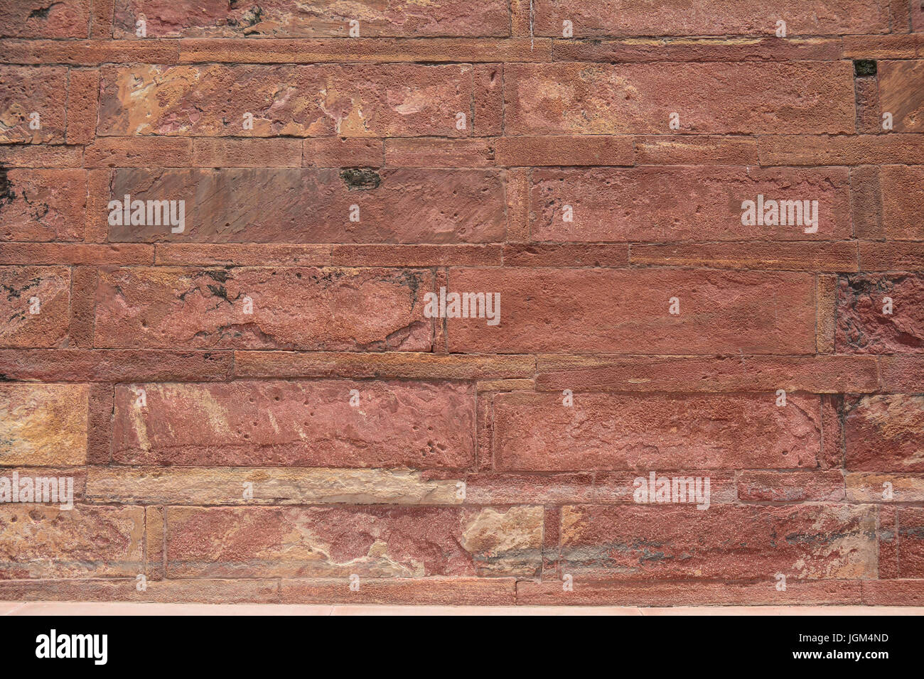 Sand stone wall at the ancient palace in Agra, India Stock Photo - Alamy
