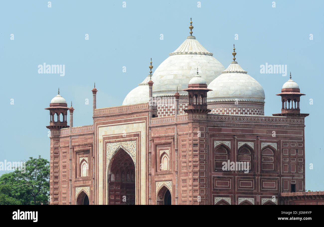 Part of Taj Mahal in Agra, India. The Taj Mahal is an ivory-white ...
