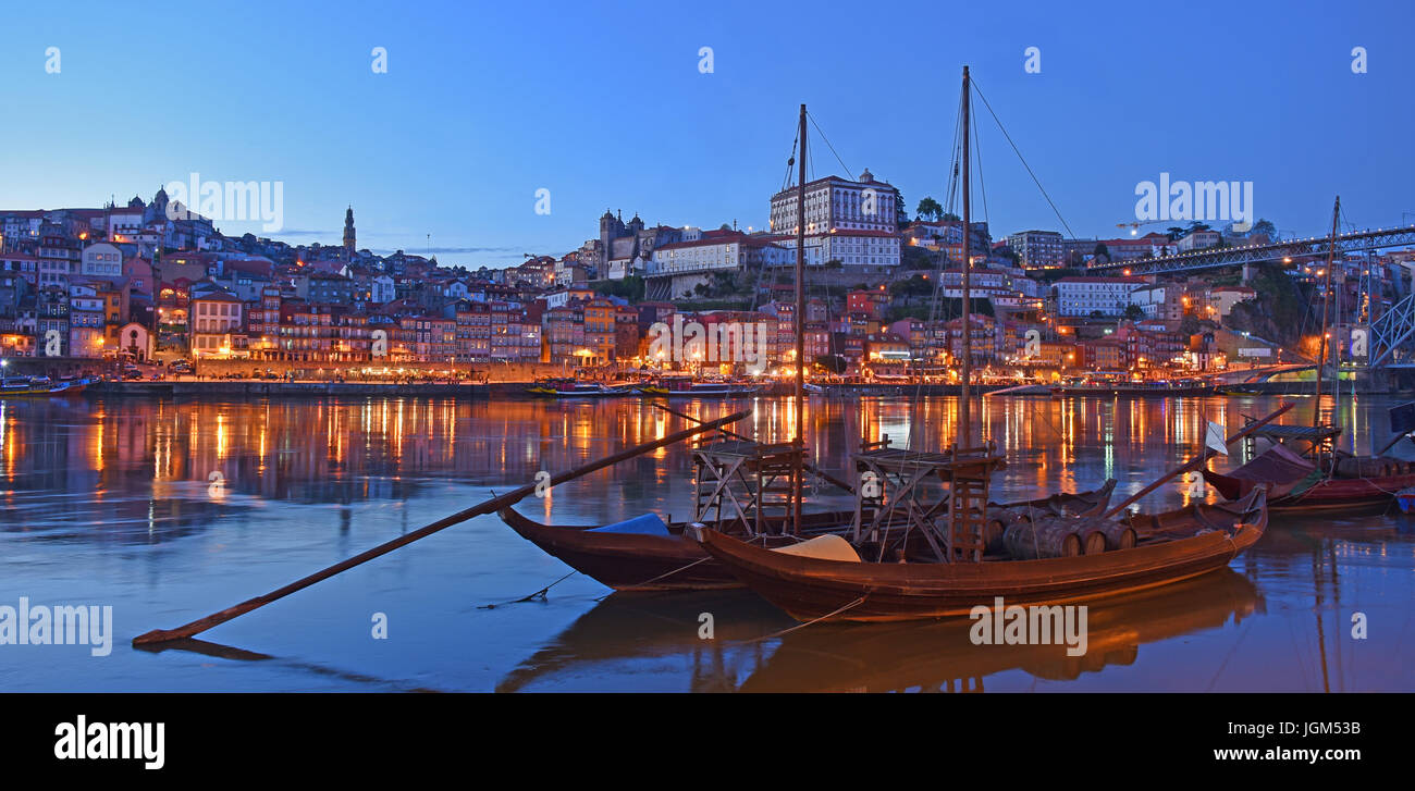 Porto night, Portugal Stock Photo - Alamy