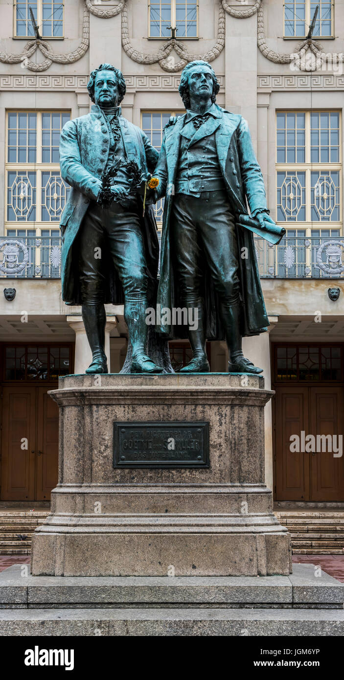 Statue of Goethe and Schiller in Weimar, Germany Stock Photo - Alamy