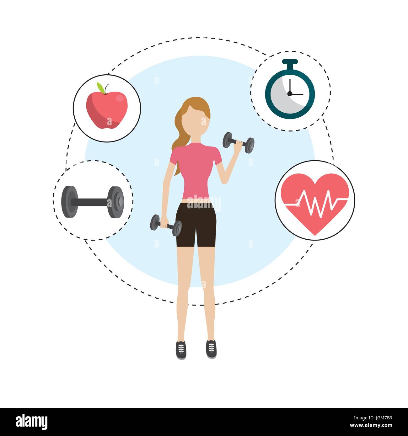 woman healthy lifestyle to do exercise Stock Vector Image & Art - Alamy