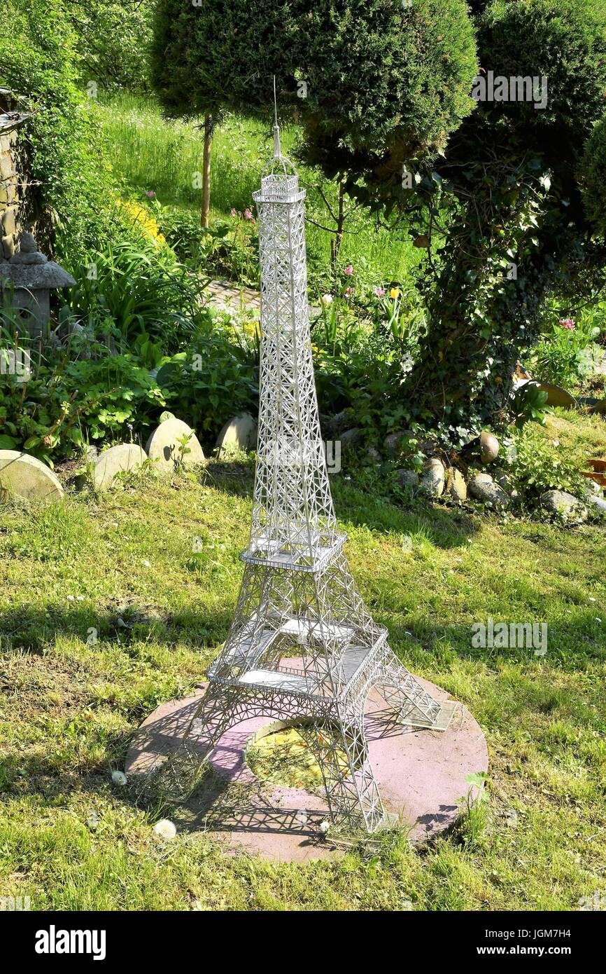 handmade village house and ruins of the old castle Stock Photo - Alamy