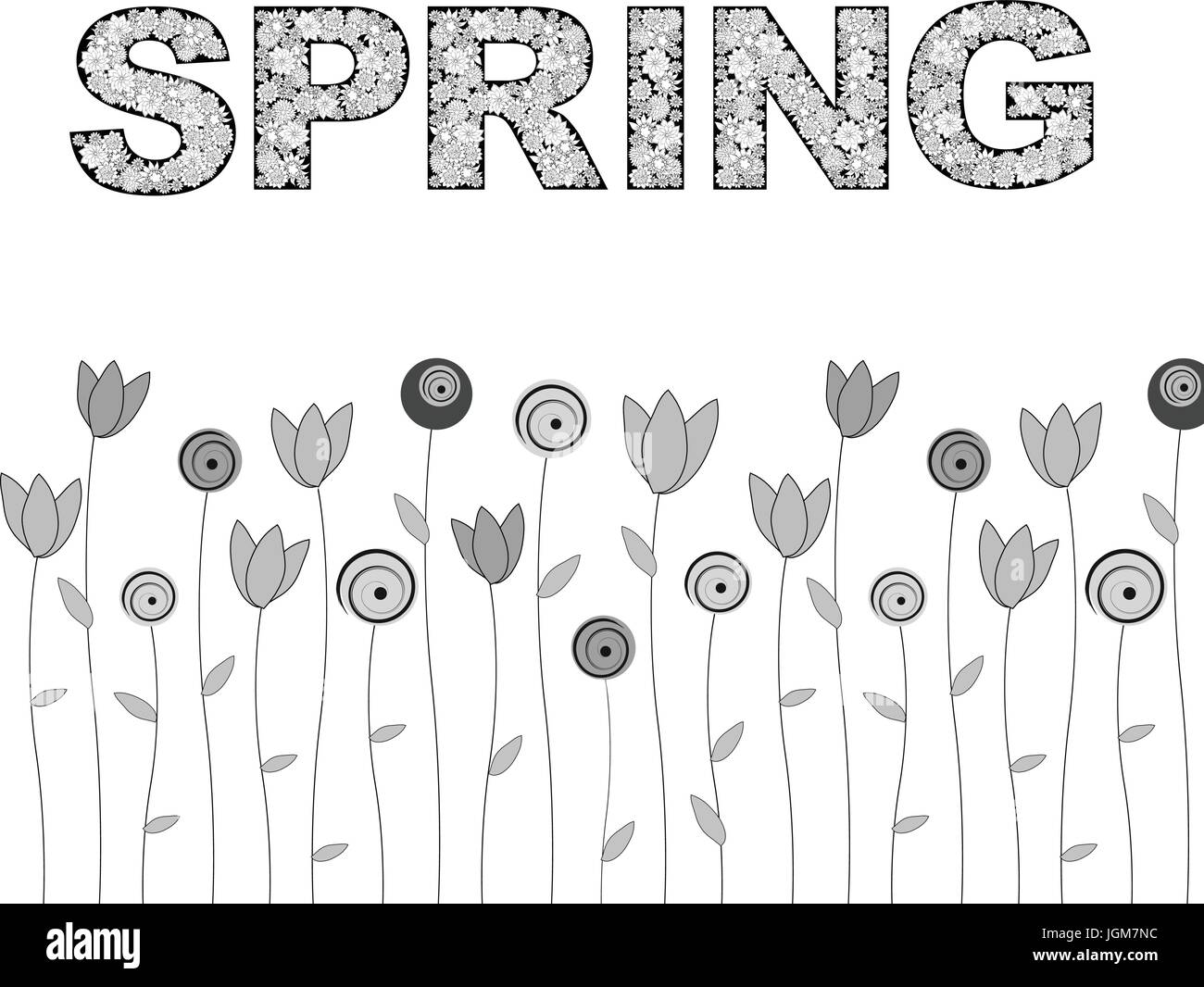 Hand drawn spring lettering Stock Vector Image & Art - Alamy