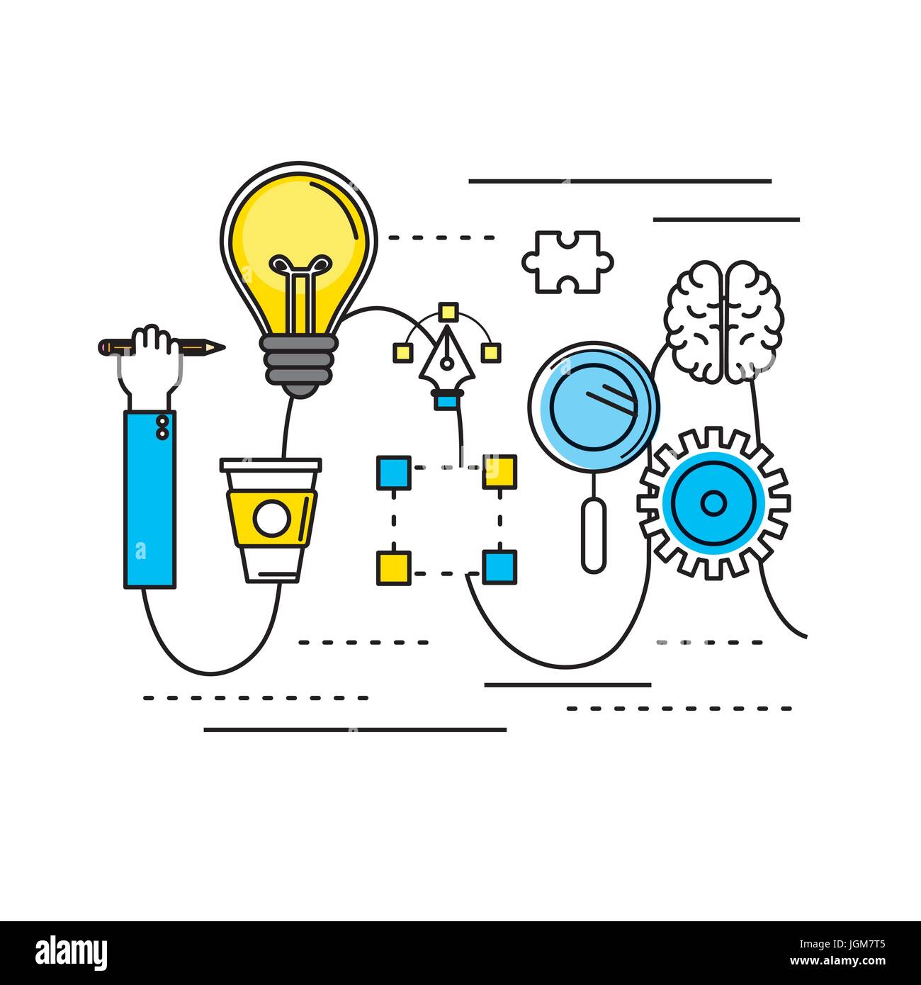 creative process with icons design Stock Vector Image & Art - Alamy