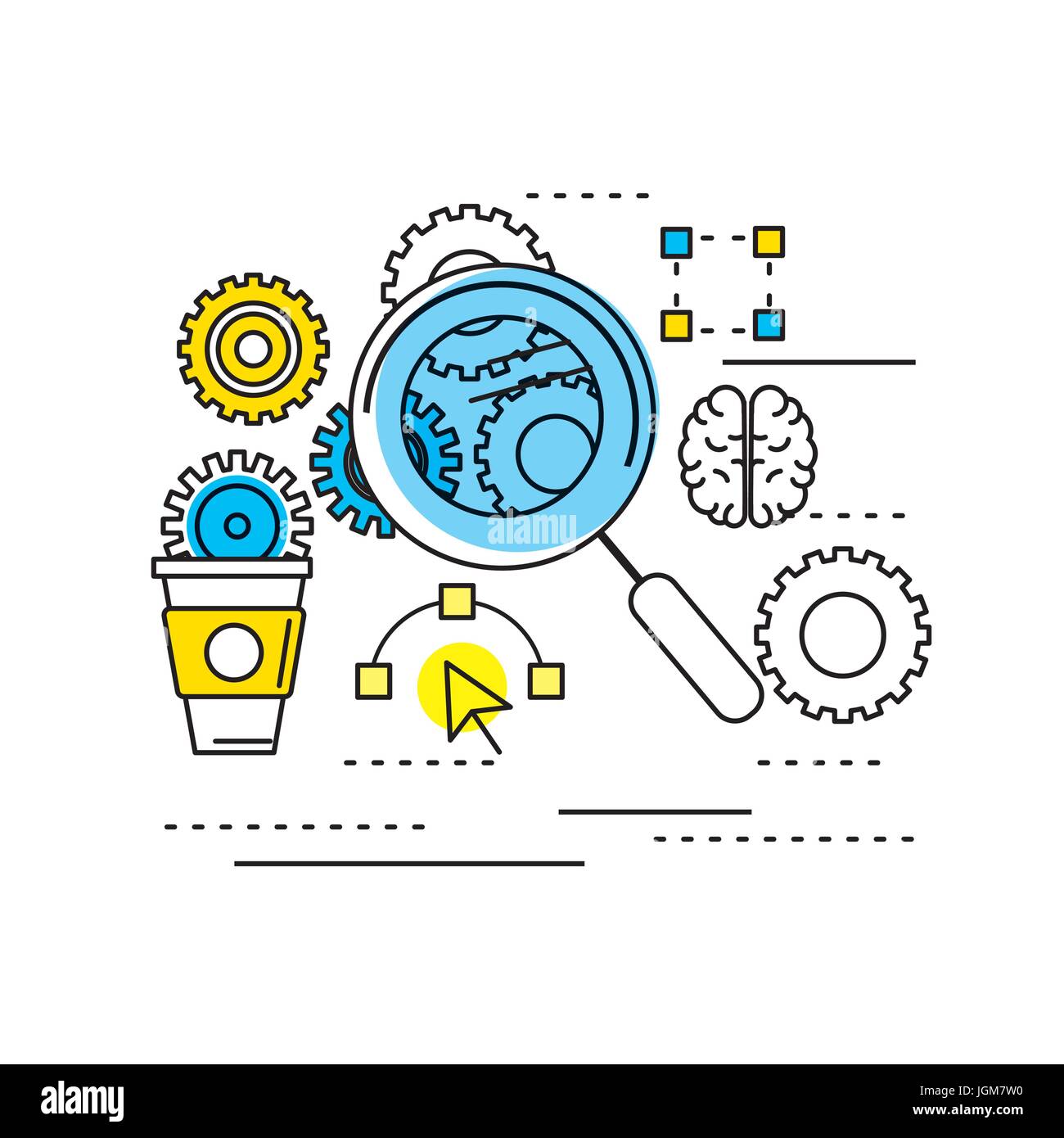 creative process with ideas icons design Stock Vector Image & Art - Alamy