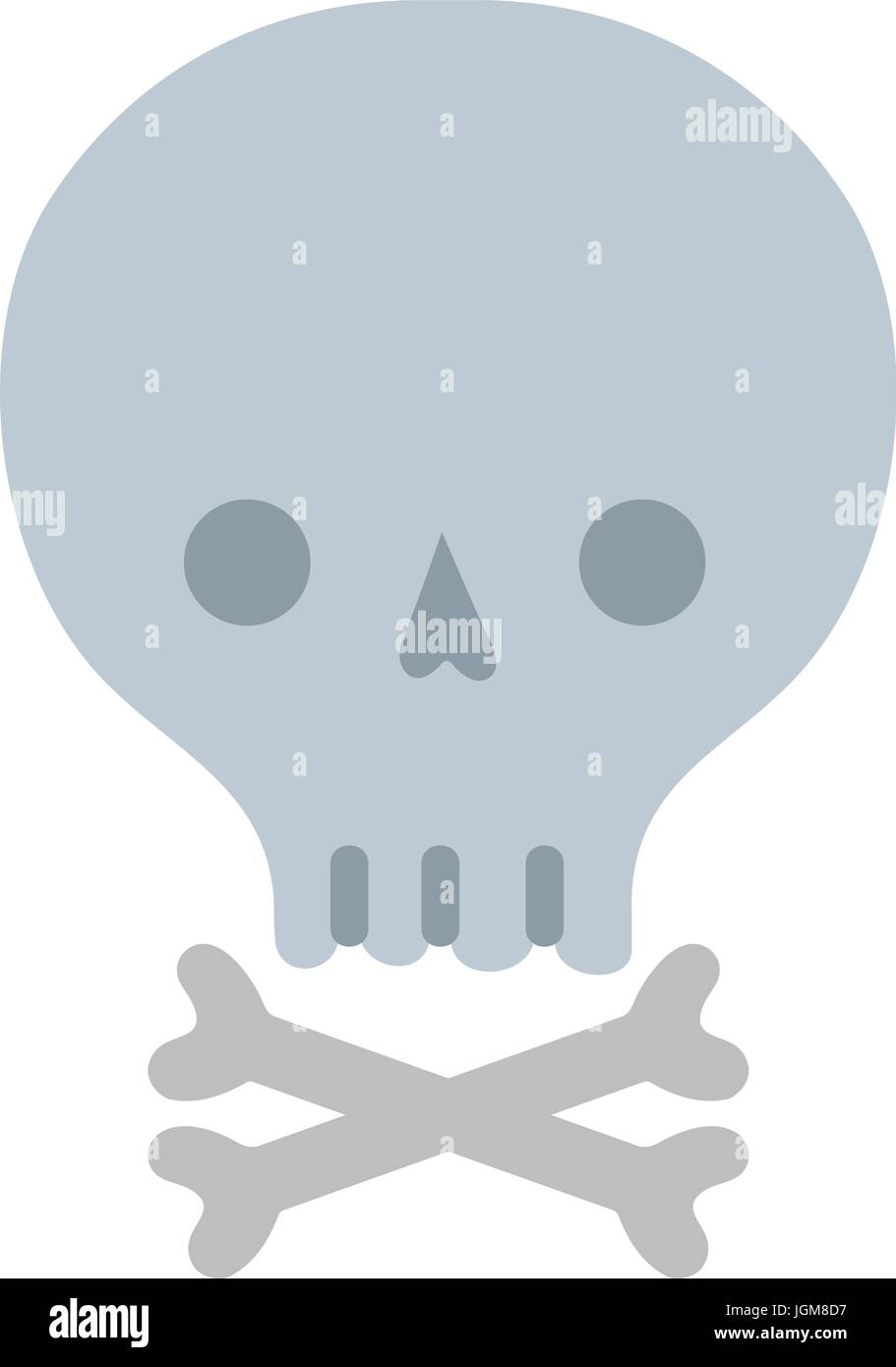 skull with bones to danger and warning symbol Stock Vector Image & Art ...