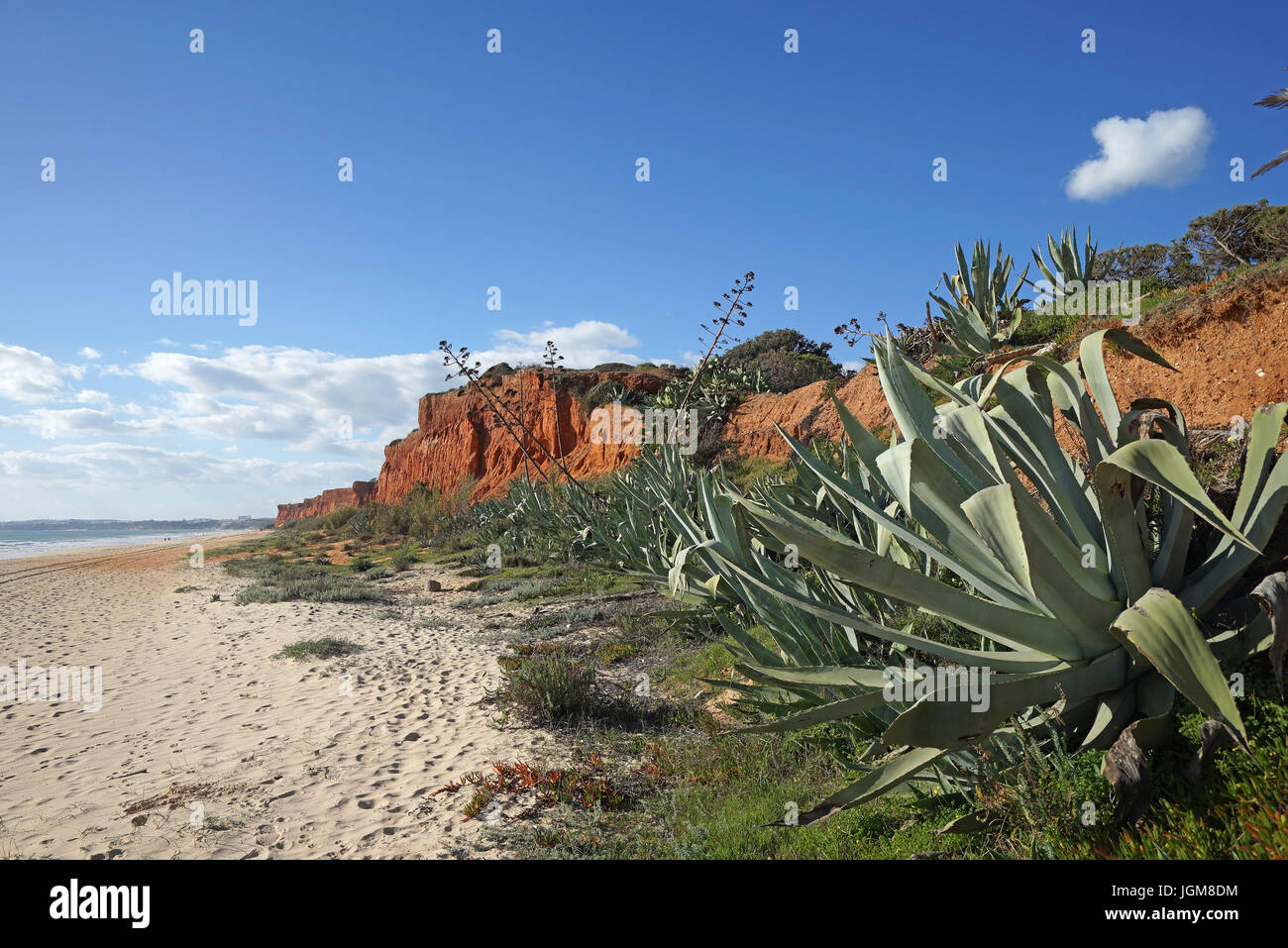Algarve, erosion, Europe, rock, sienna-coloured, Portugal, Praia ...