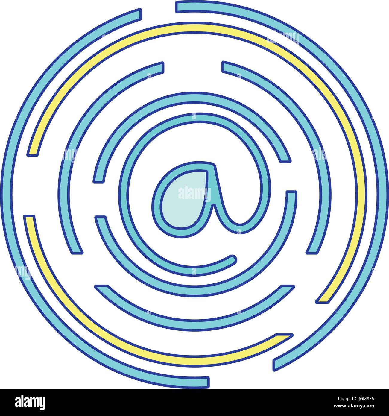 at symbol of web addres to internet connection Stock Vector Image & Art ...