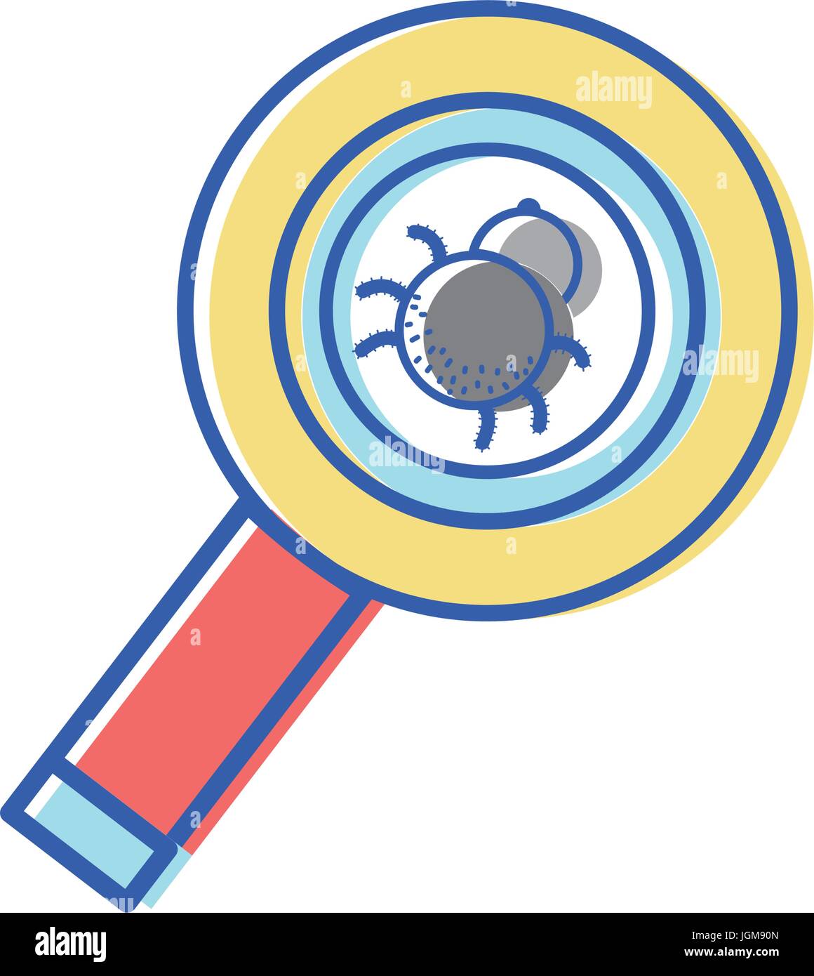Magnifying glass insect Stock Vector Images - Alamy
