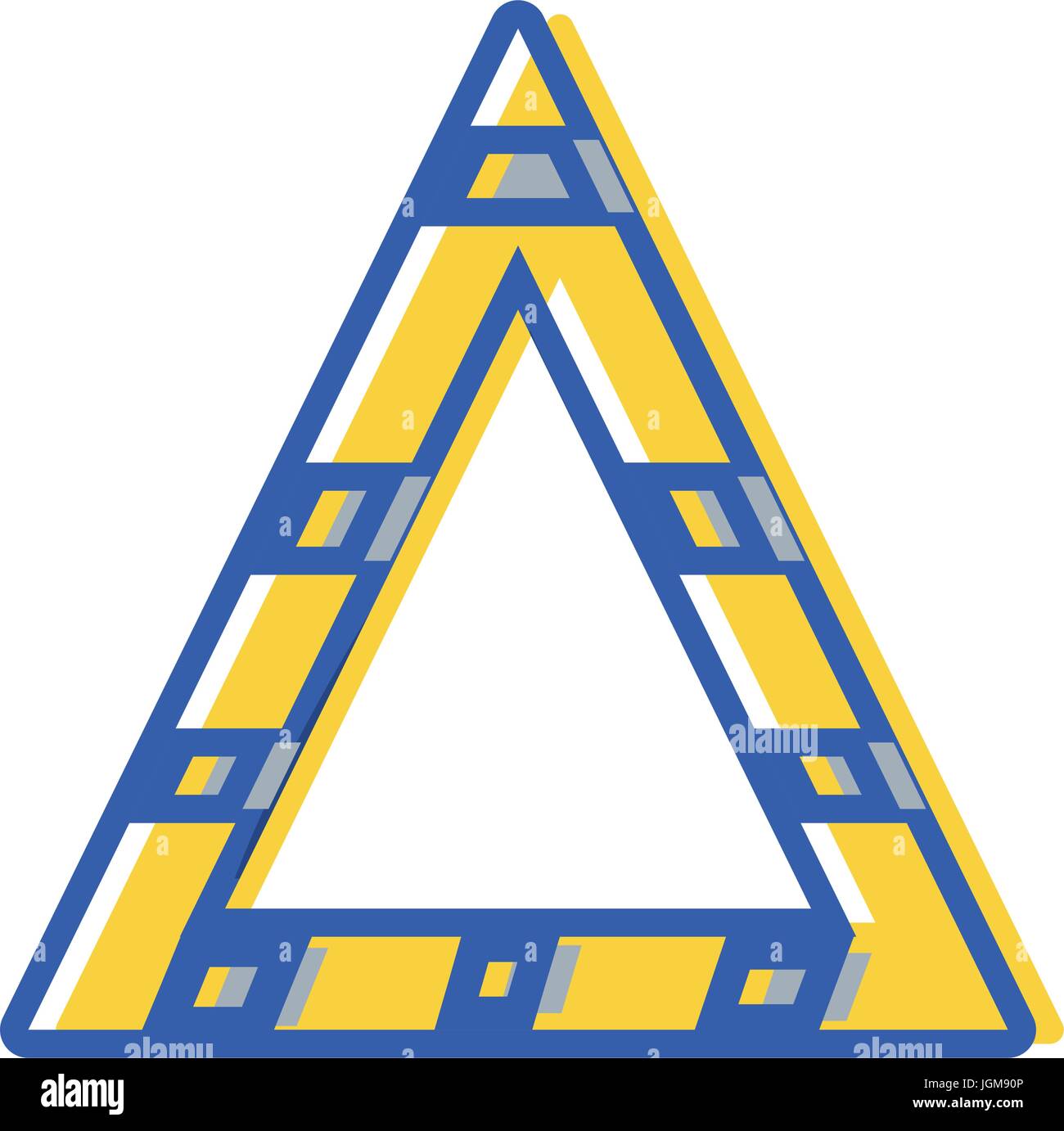 triangle attention symbol to security precuation Stock Vector Image ...