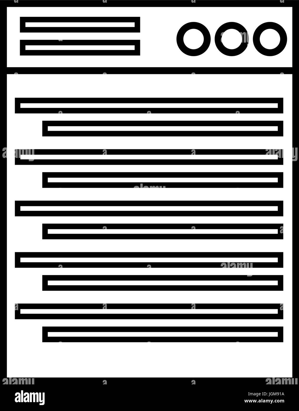 line technology window element and website document Stock Vector Image ...