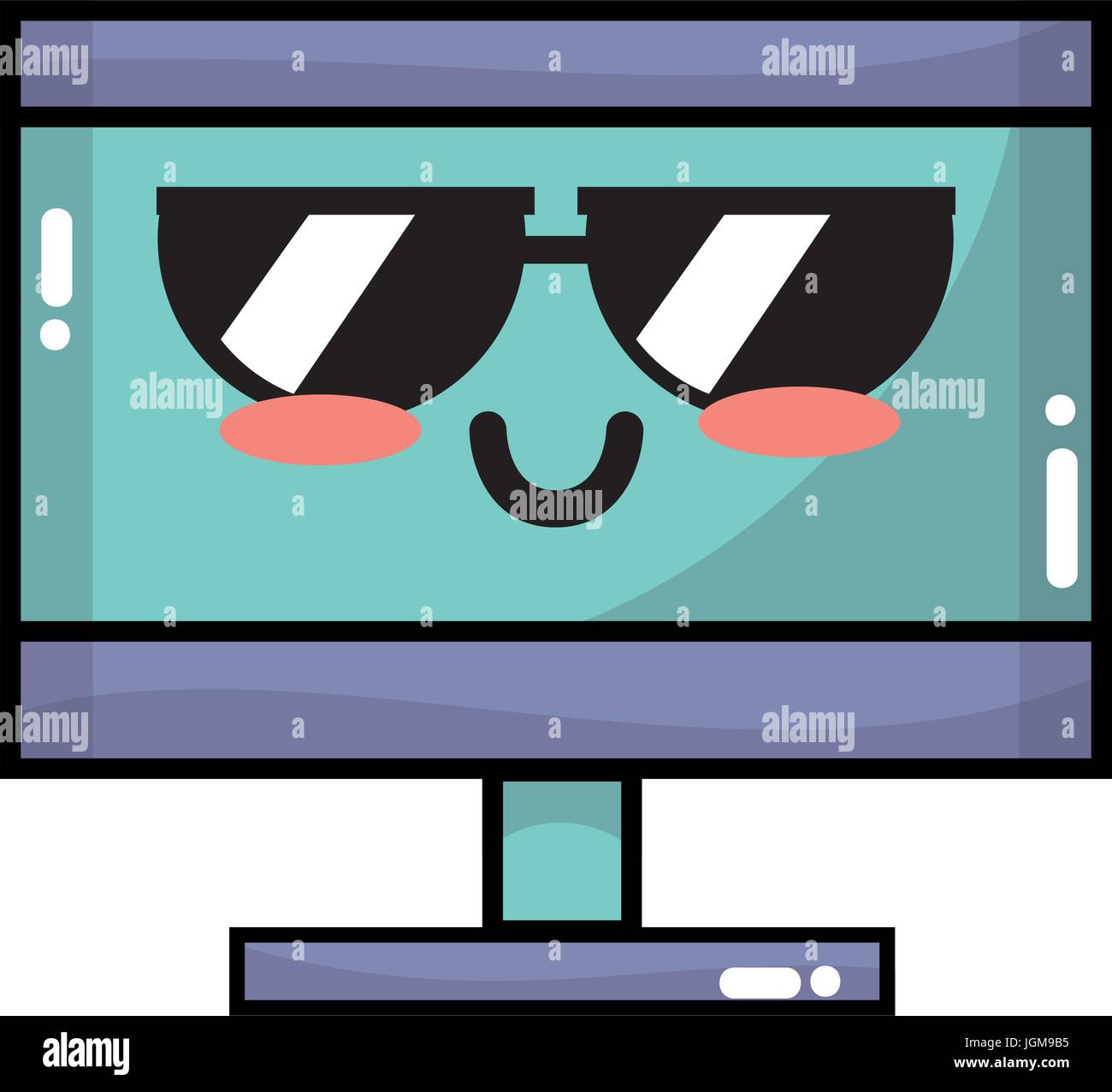 Kawaii computer facial expression Stock Vector Images - Alamy