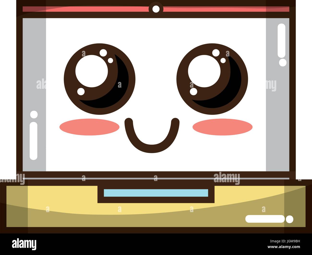 Laptop icon kawaii technology vector hi-res stock photography and ...