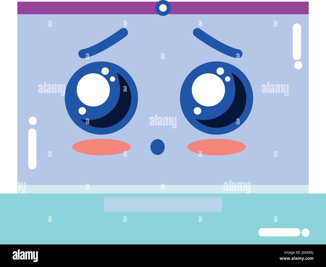 kawaii cute tender laptop technology Stock Vector Image & Art - Alamy