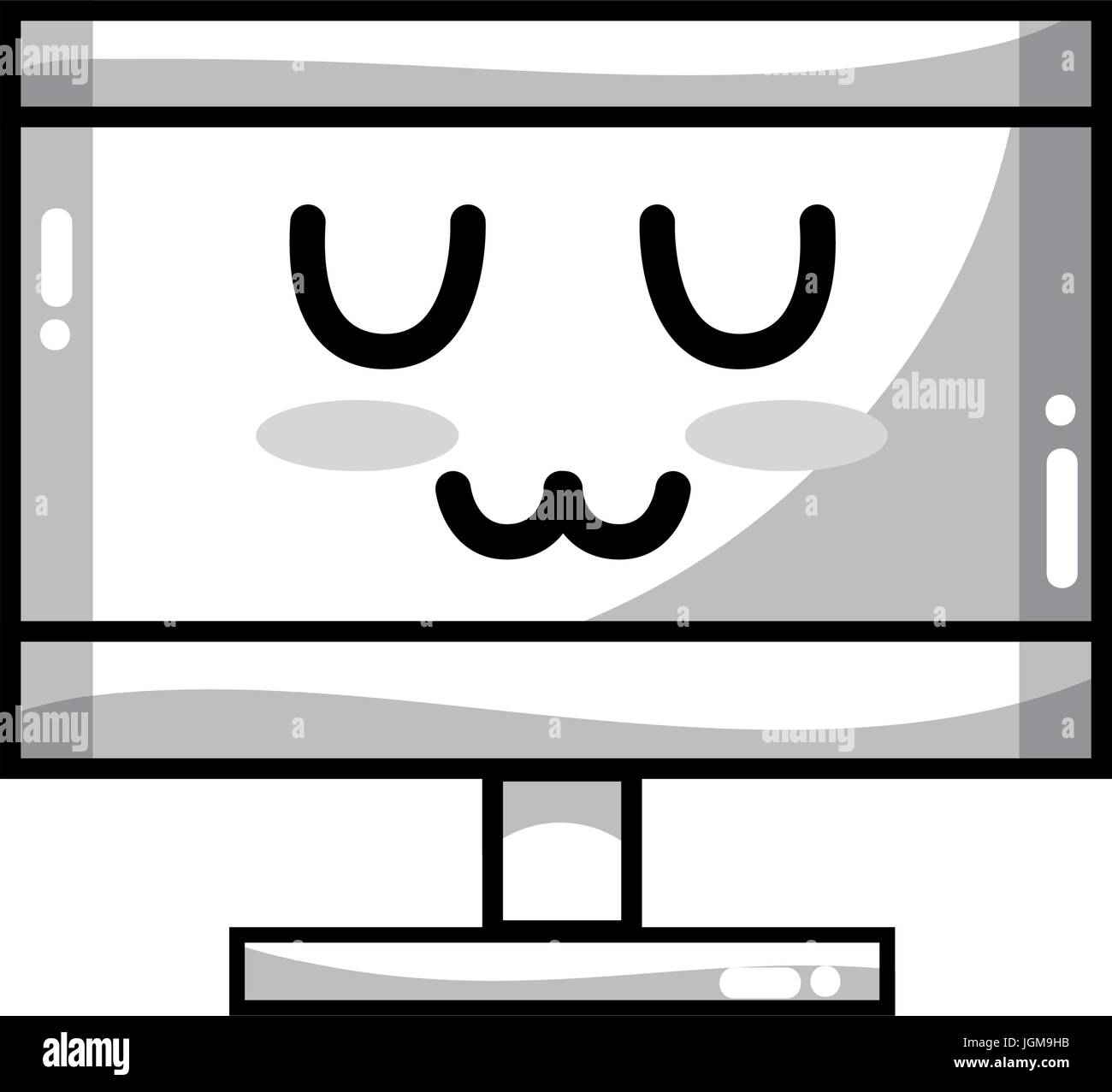 line kawaii cute tender computer technology Stock Vector Image & Art ...