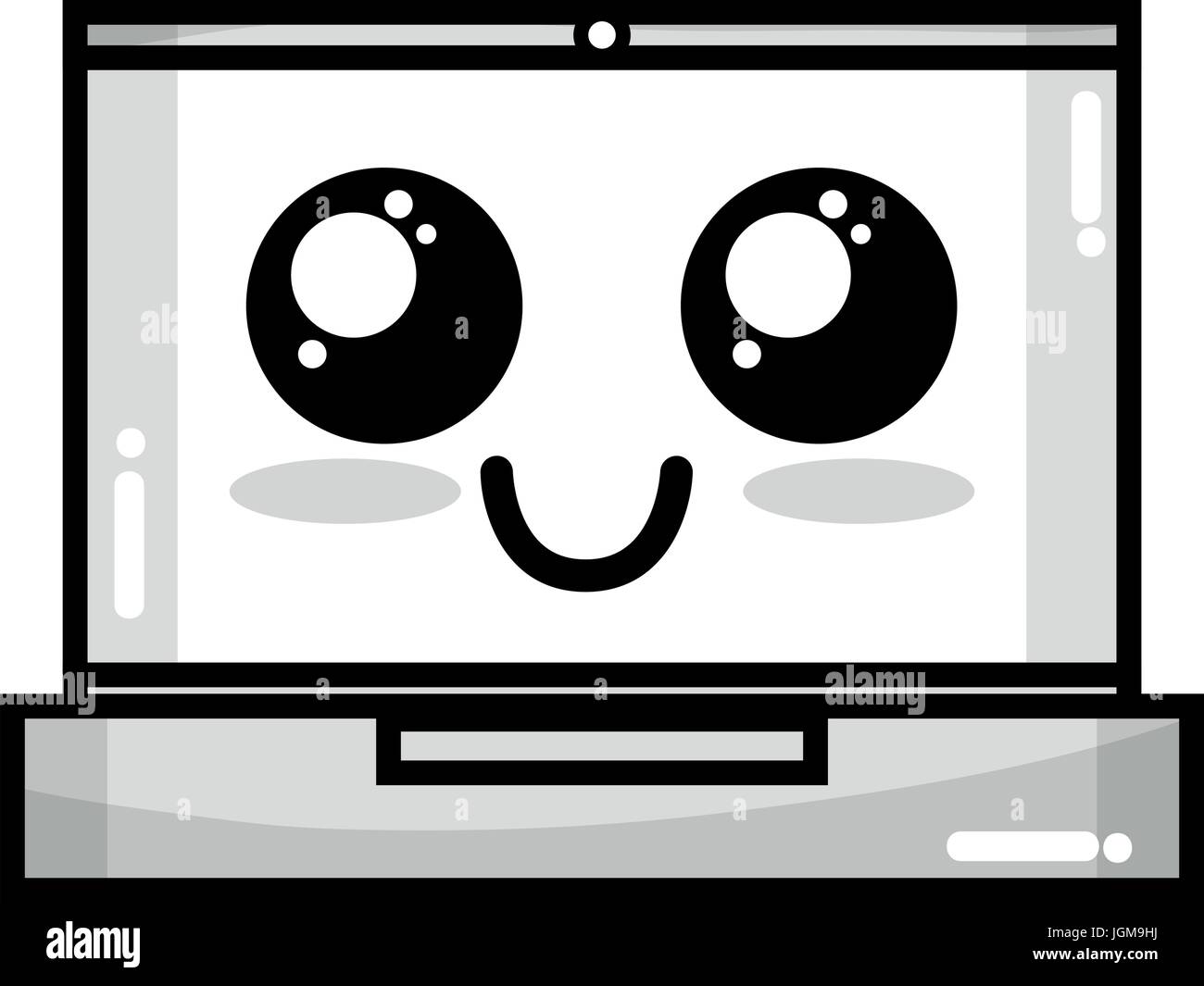 line kawaii cute tender laptop technology Stock Vector Image & Art - Alamy