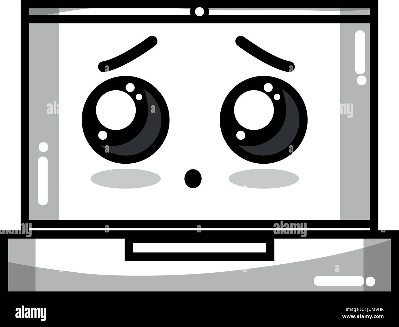 line kawaii cute tender laptop technology Stock Vector Image & Art - Alamy