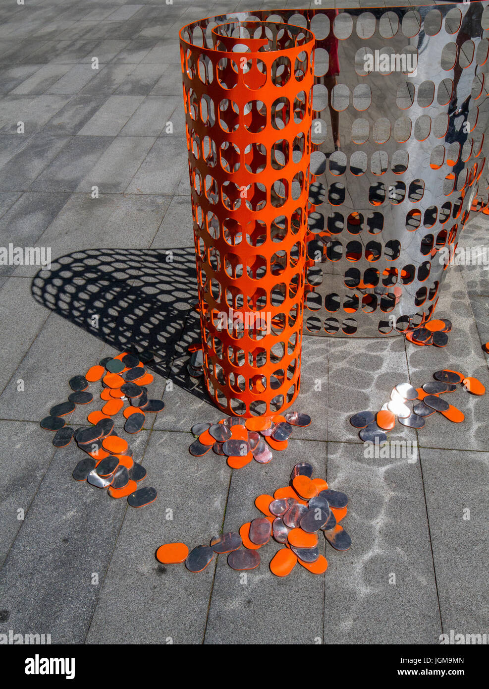 metal art structure in London Stock Photo - Alamy