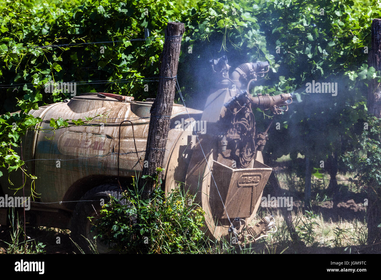 Spraying pesticide vineyard hi-res stock photography and images - Alamy