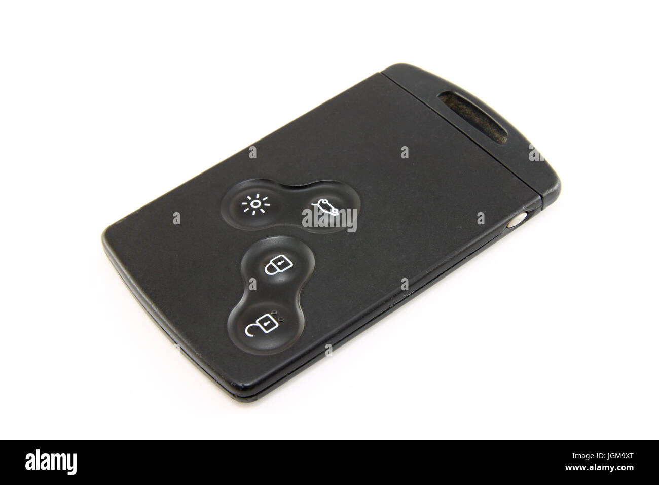 Modern black car key card isolated on white background Stock Photo - Alamy