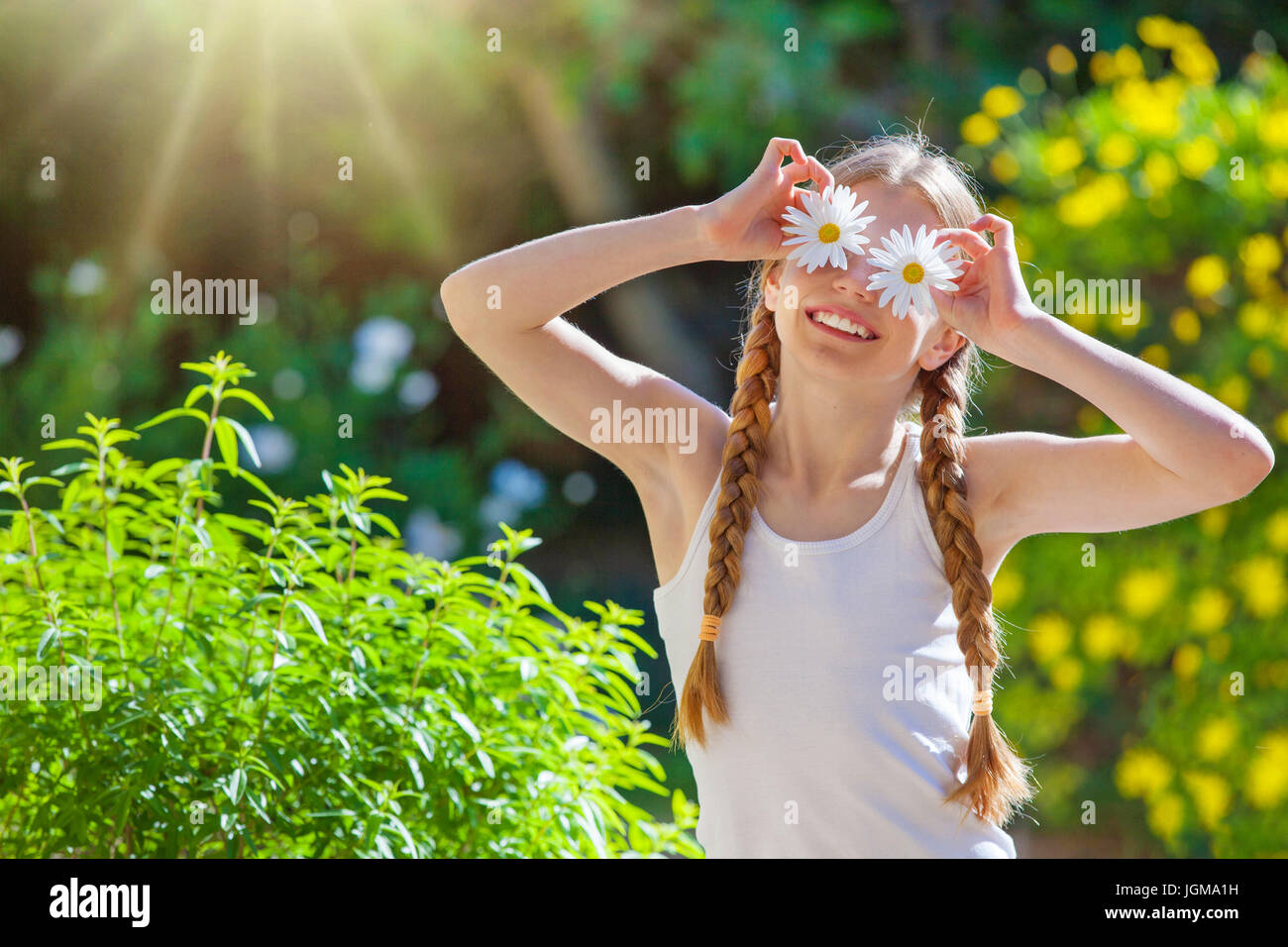 happy summer kid or child or girl Stock Photo - Alamy