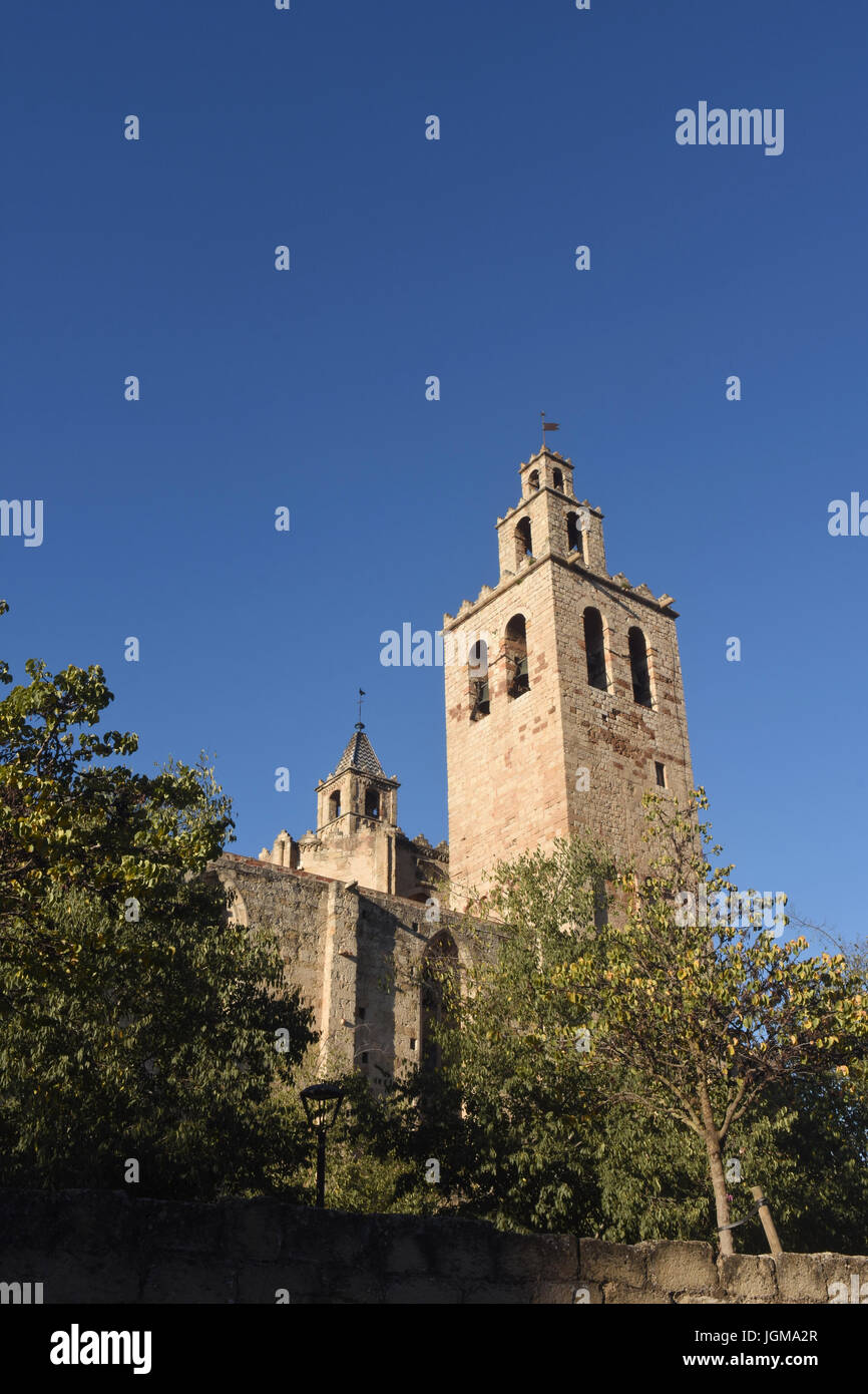Monastery of Sant Cugat, Barcelona province,Catalonia,Spain Stock Photo ...