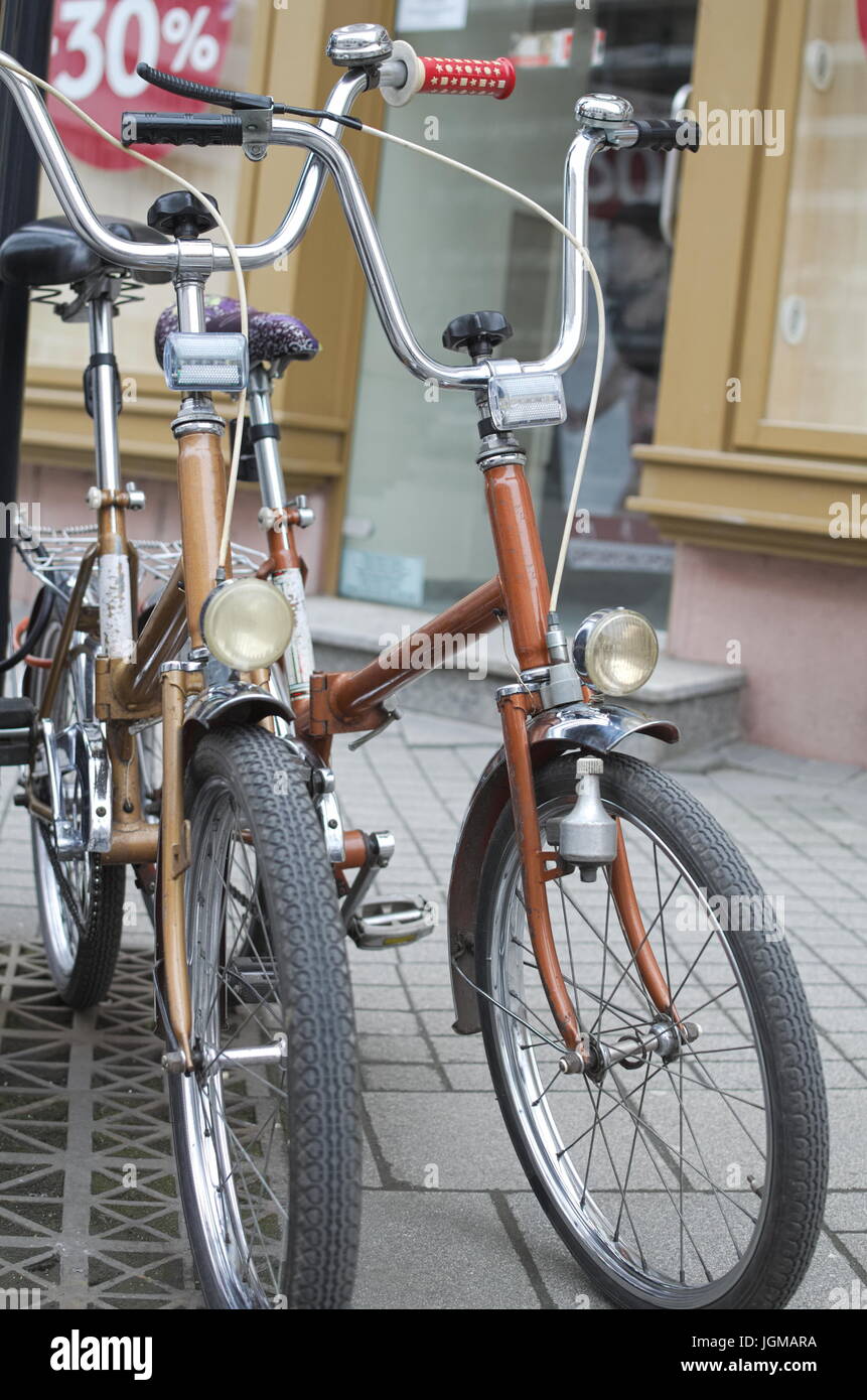 Old two wheel bicycle hi-res stock photography and images - Alamy