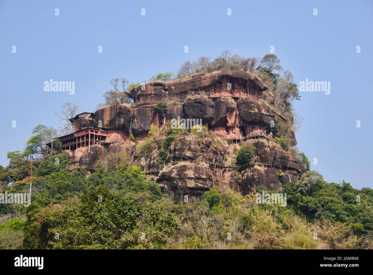 Wat Phu Tok, the mountain top temple in Beung Kan Province, Thailand ...