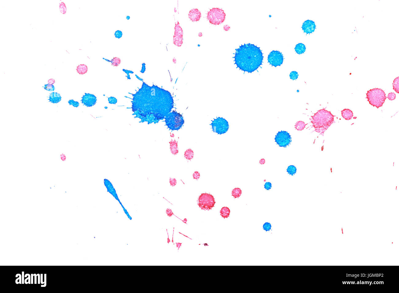Abstract two-color red blue ink splash. Ink blots. Elements of design ...