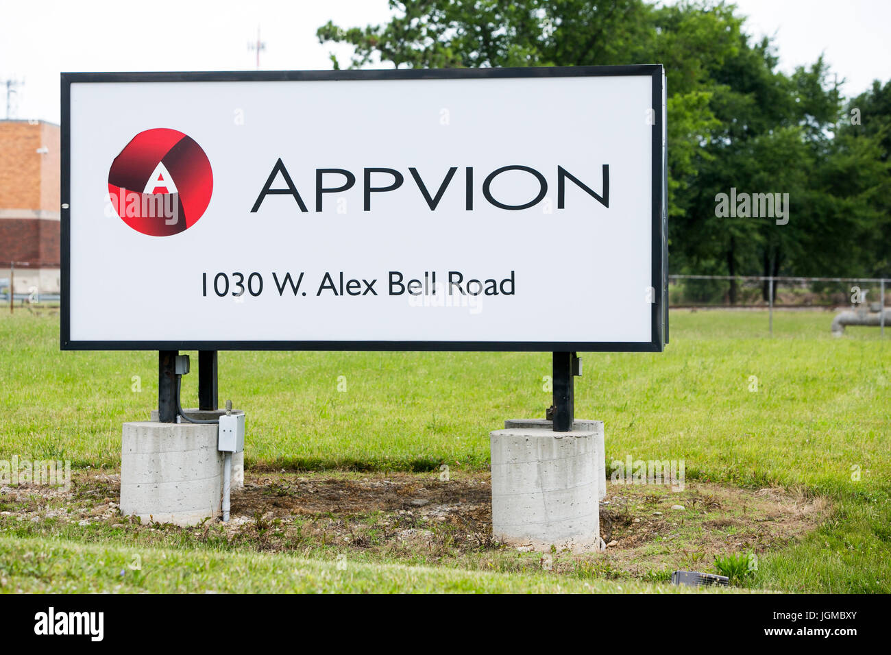 A logo sign outside of a facility occupied by Appvion, Inc., in West ...