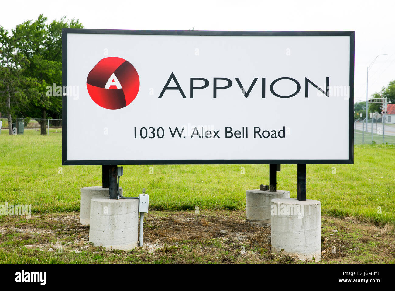 A logo sign outside of a facility occupied by Appvion, Inc., in West ...