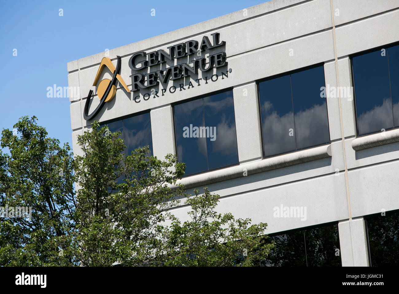 A logo sign outside of a facility occupied by General Revenue ...