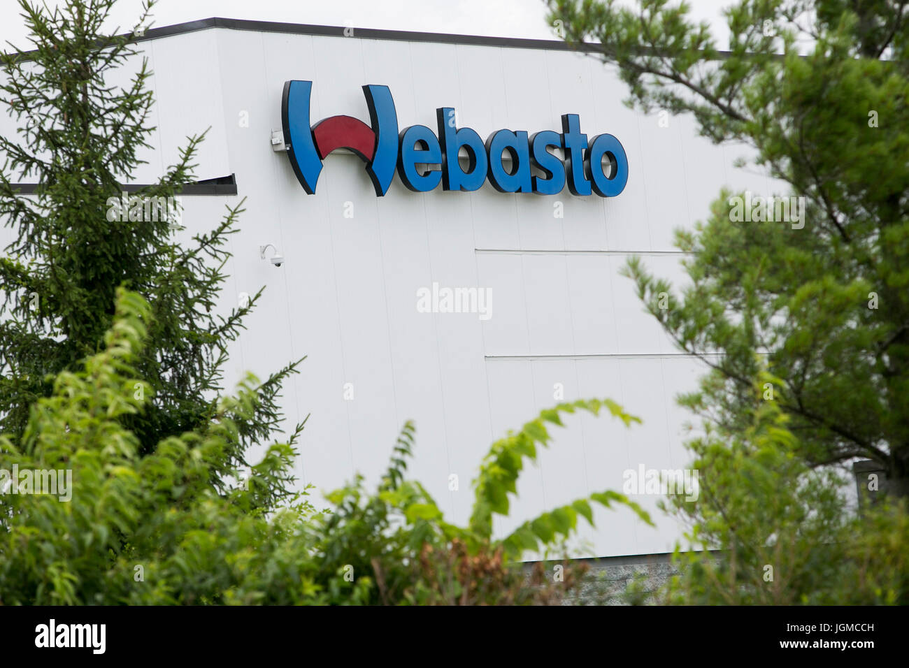 A logo sign outside of a facility occupied by Webasto in Lexington ...