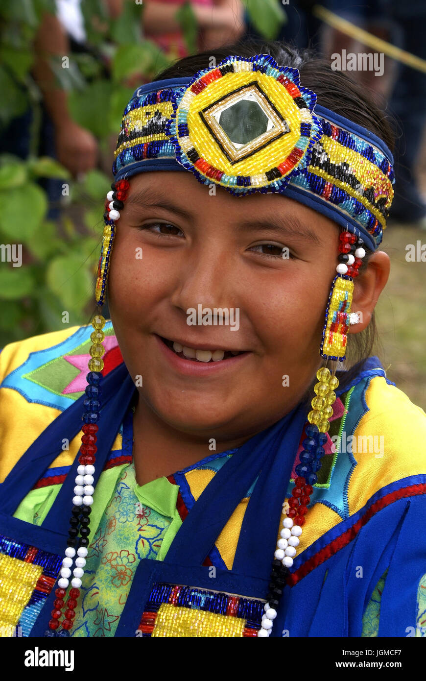 Mohikaner with the Pow-Wow in the Kahnawake reserve near Montreal ...