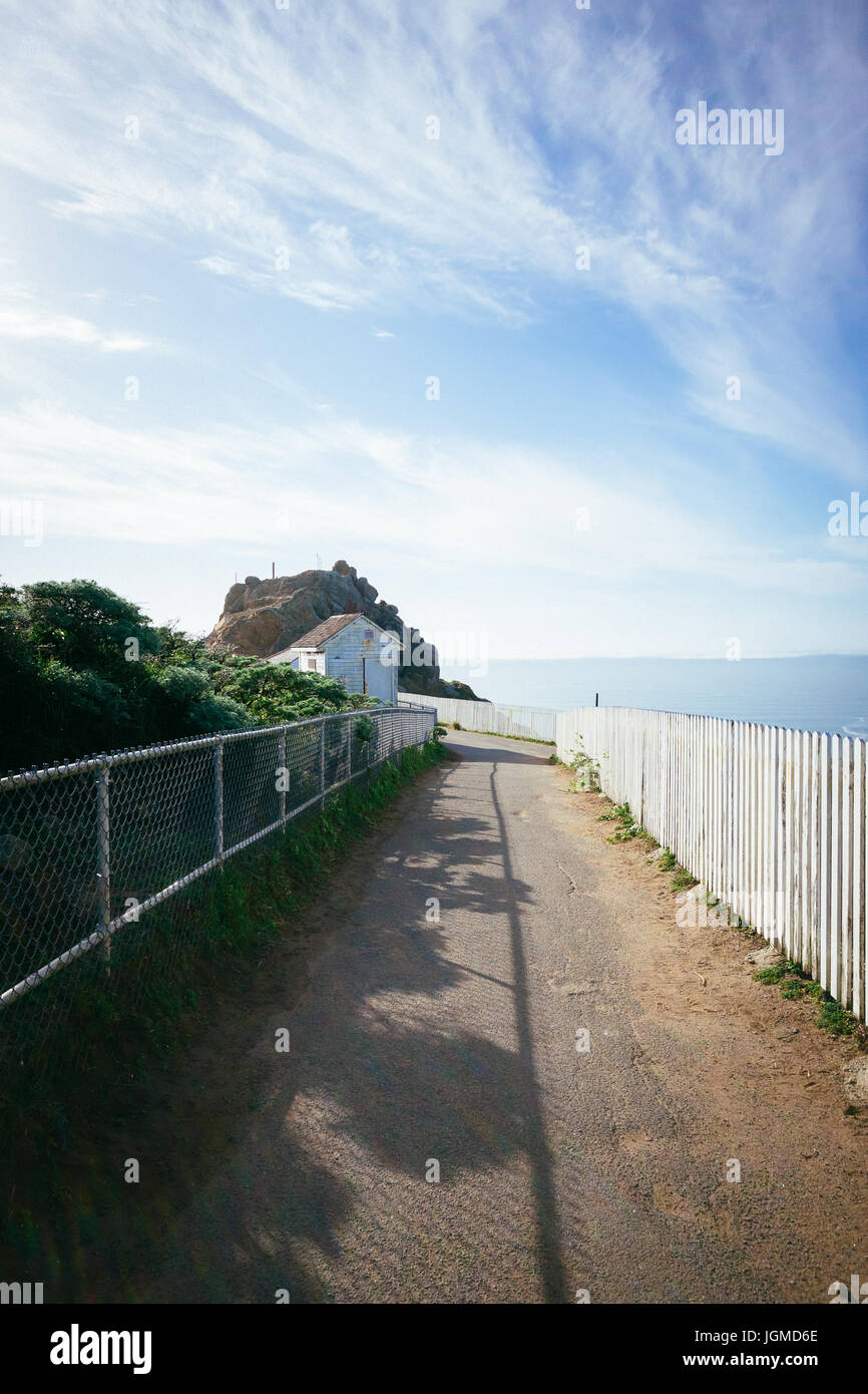 Path leading down towards the Point Bonita Lighthouse Stock Photo - Alamy