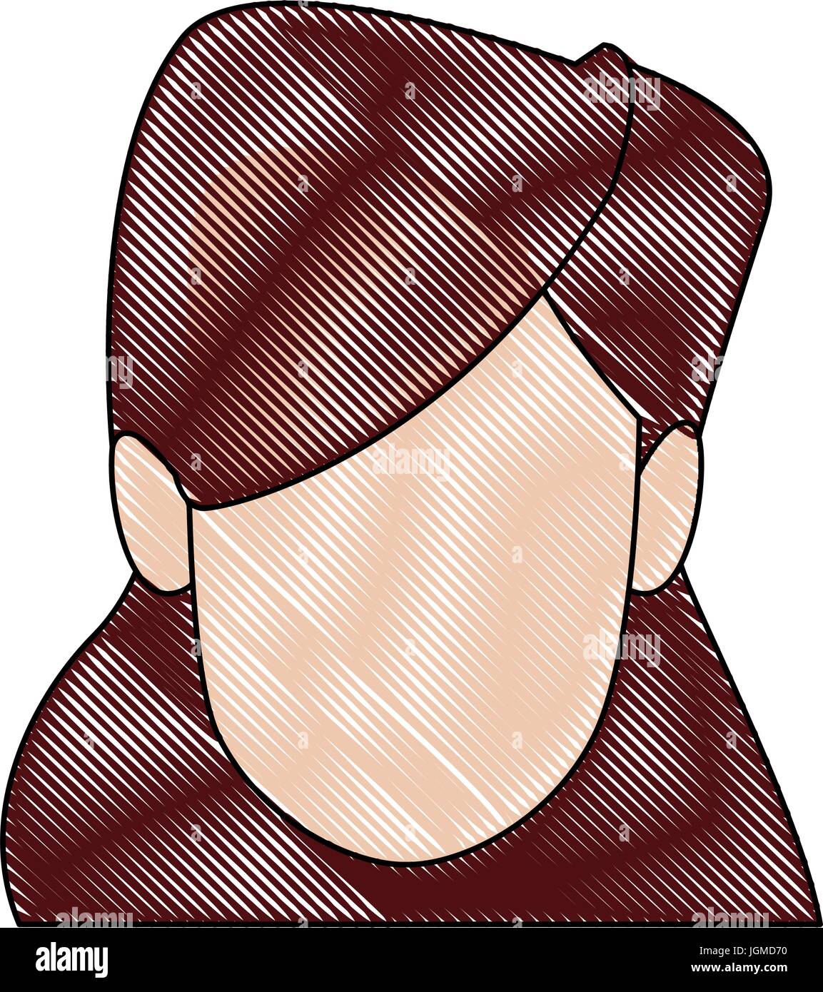 girl face contour cartoon people head Stock Vector Image & Art - Alamy