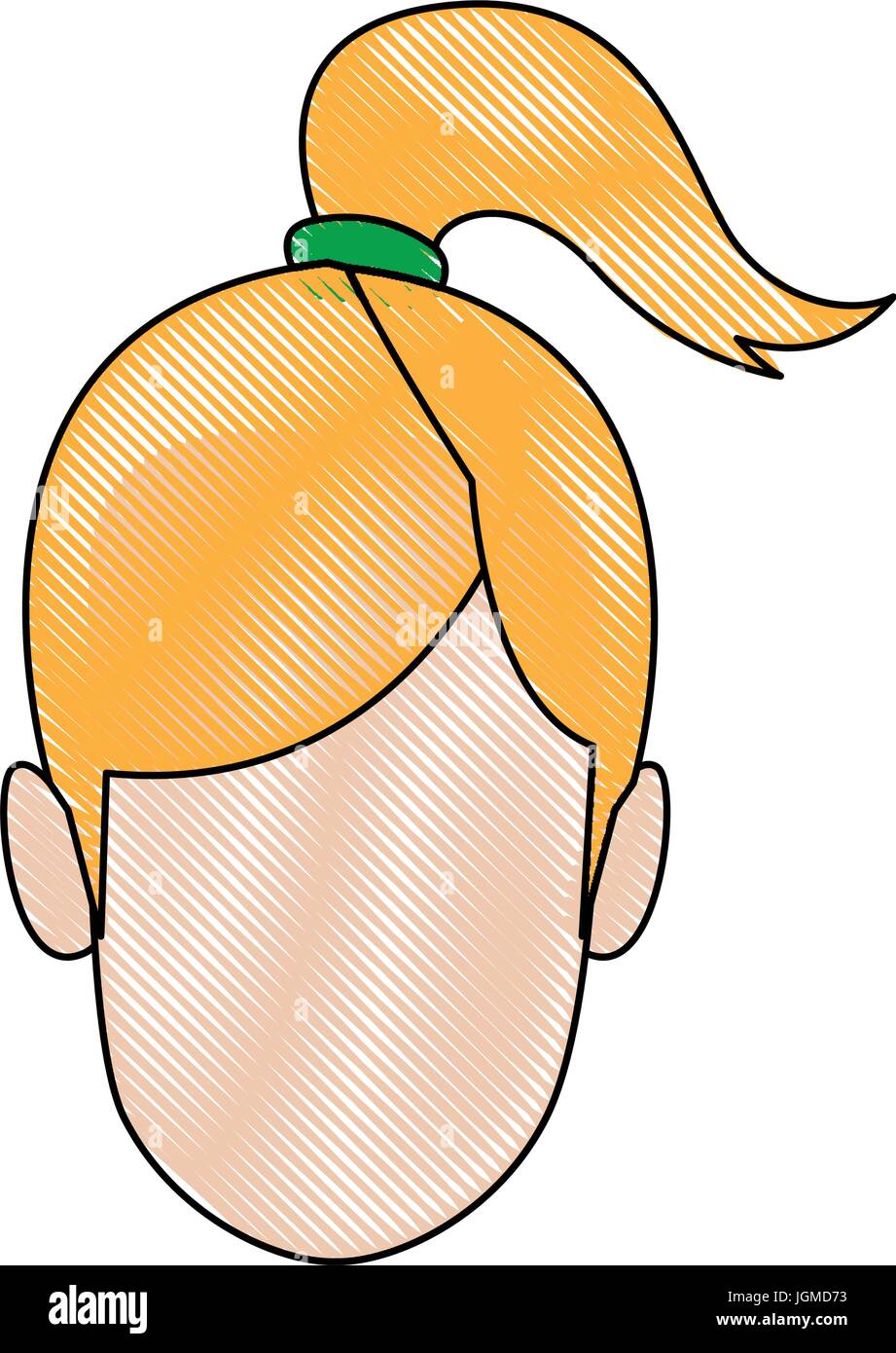 girl face contour cartoon people head Stock Vector Image & Art - Alamy