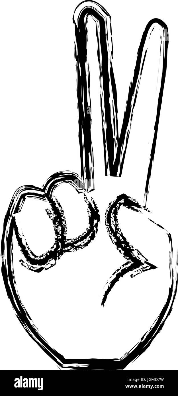 sign of victory gesture of the hand Stock Vector Image & Art - Alamy