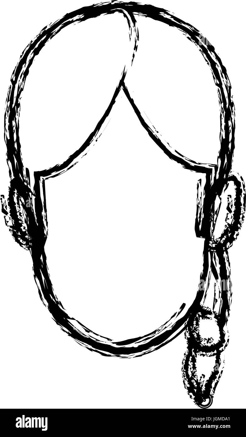 girl face contour cartoon people head Stock Vector Image & Art - Alamy