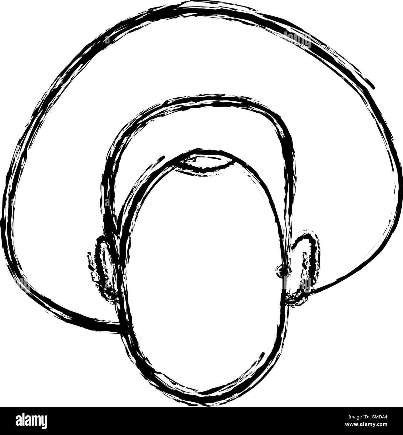 girl face contour cartoon people head Stock Vector Image & Art - Alamy