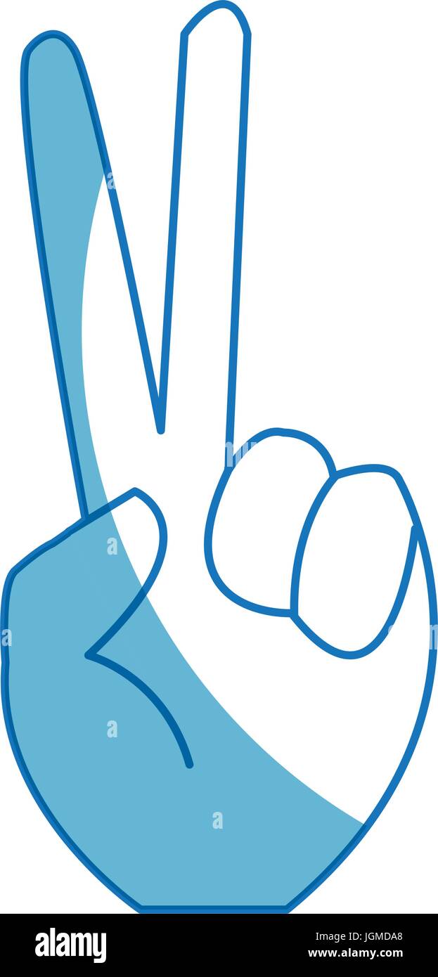 sign of victory gesture of the hand Stock Vector Image & Art - Alamy