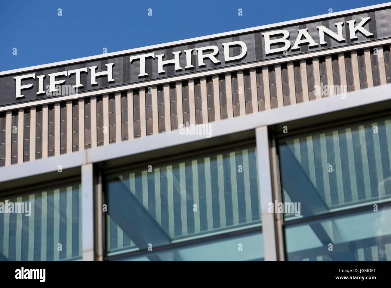 A logo sign outside of the headquarters of Fifth Third Bancorp (Bank ...