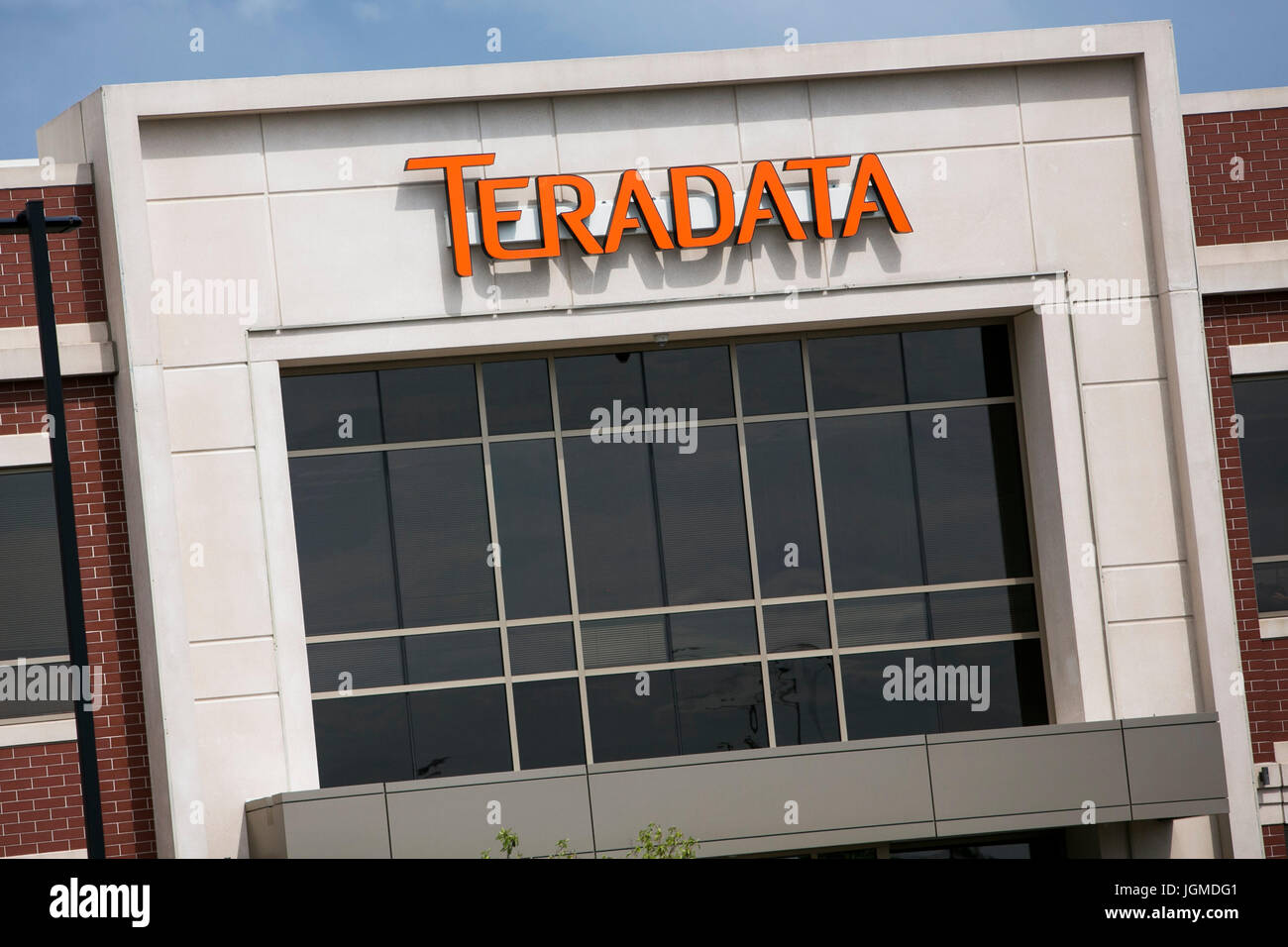 A logo sign outside of the headquarters of the Teradata Corporation in ...