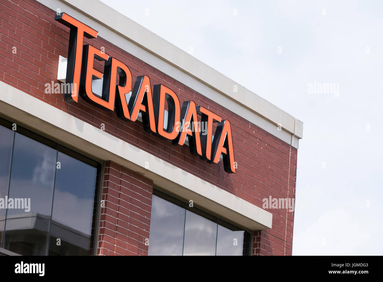 A logo sign outside of the headquarters of the Teradata Corporation in ...