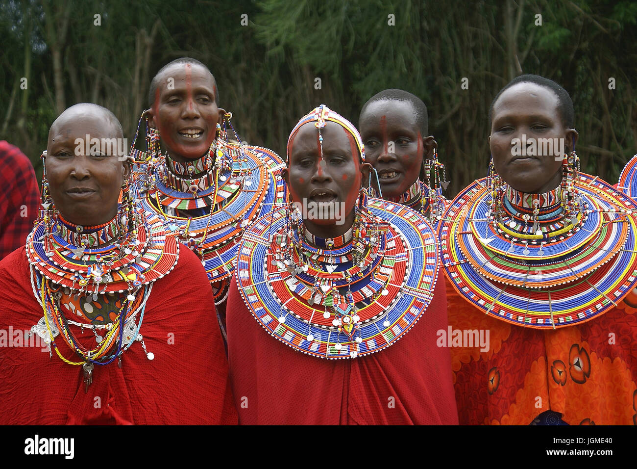 Masai group, Masai Gruppe Stock Photo - Alamy