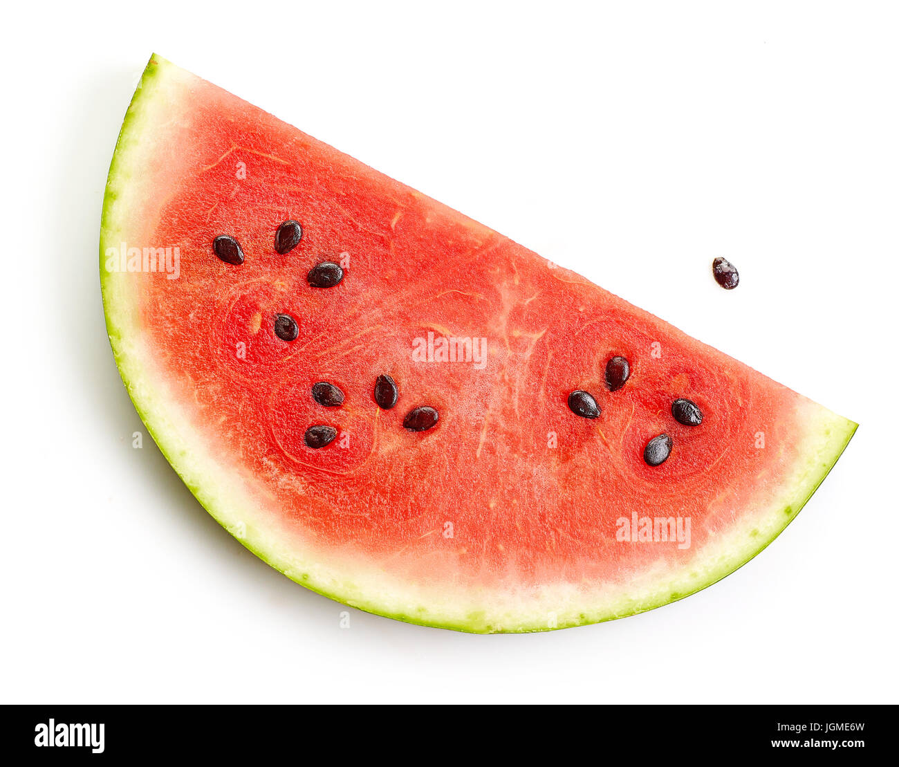 piece of watermelon isolated on white background, top view Stock Photo ...