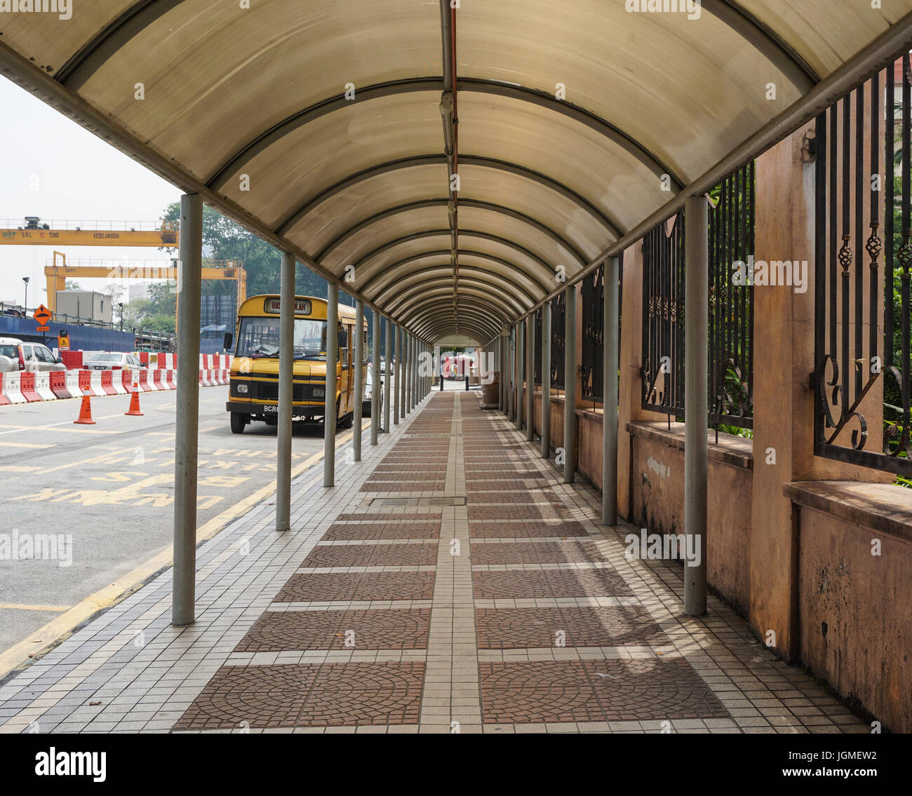 Kuala Lumpur, Malaysia - Jun 6, 2015. Pedestrian passageway in Kuala ...