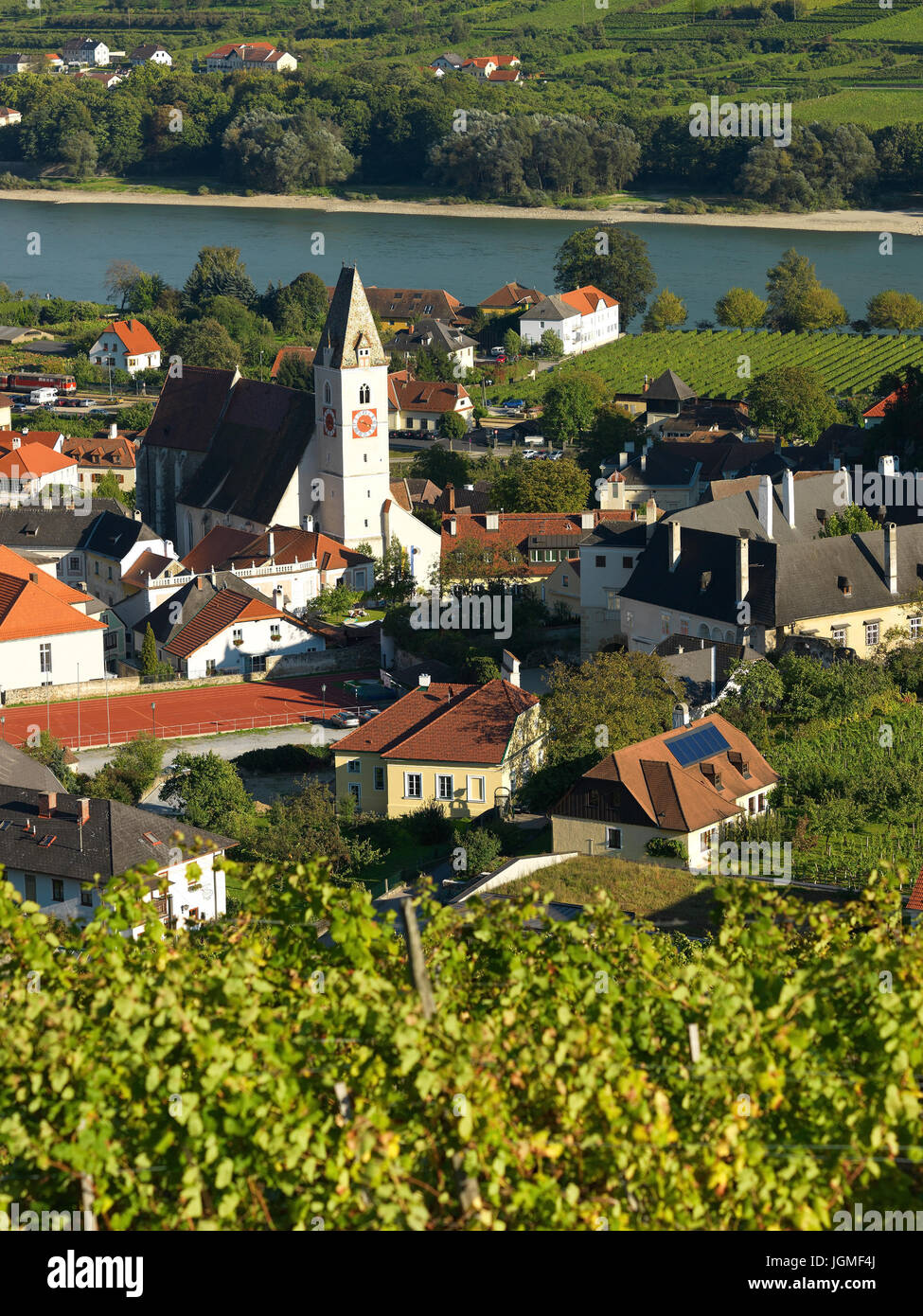 Wachau Village Of Spitz The Danube High Resolution Stock Photography ...