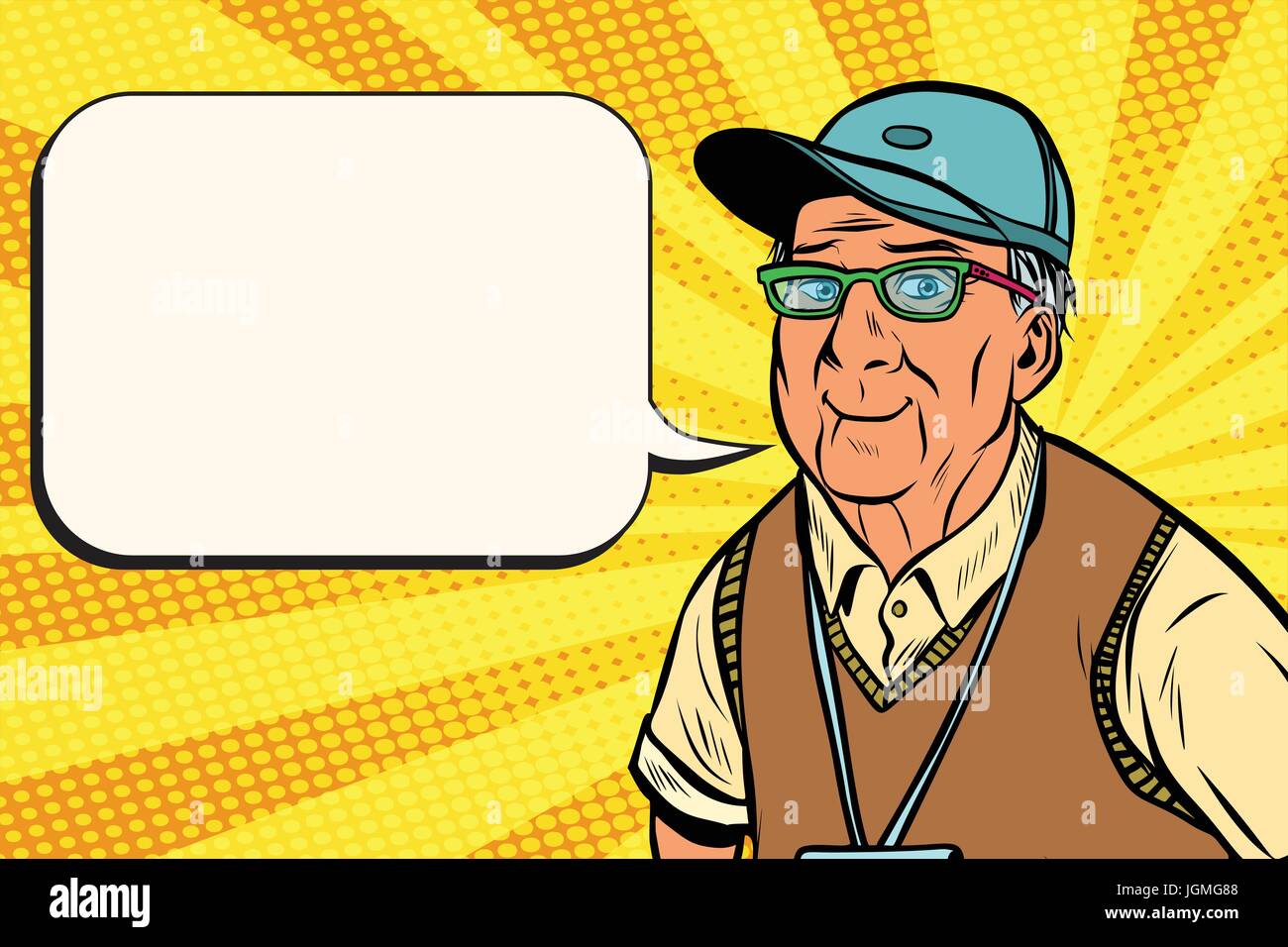 Smiling man in vintage Stock Vector Images - Alamy