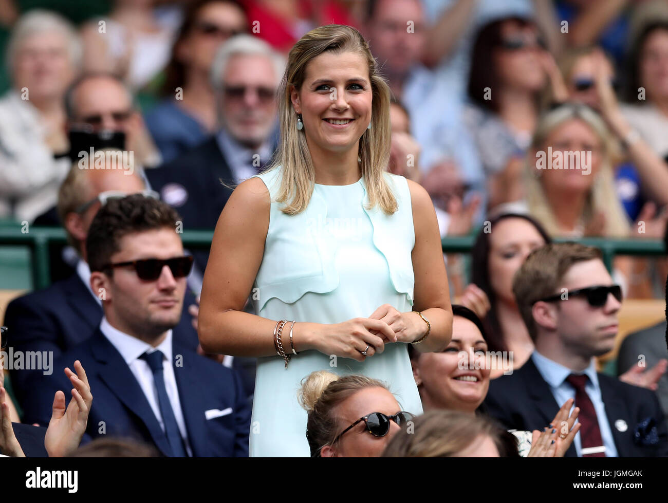 Georgie Twigg in the royal box of centre court on day six of the ...